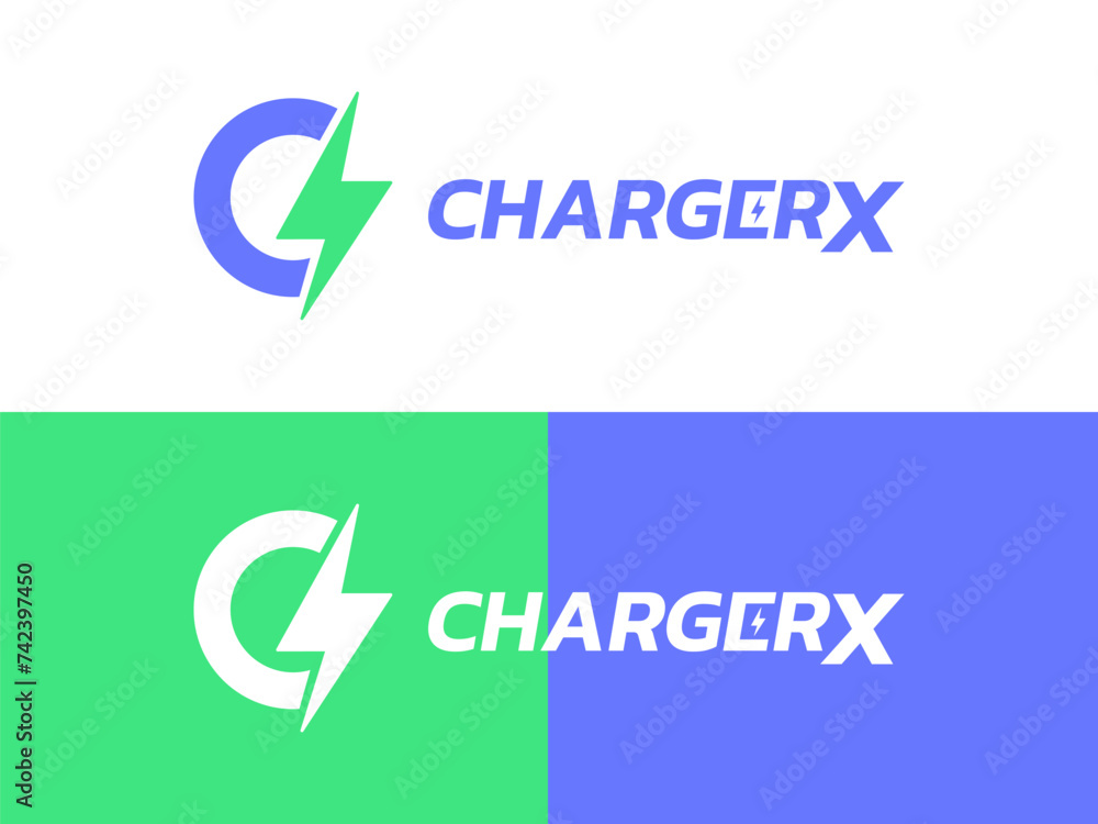 Electric Car Charger Logo icon for EV Electric Vehicle charging station ...