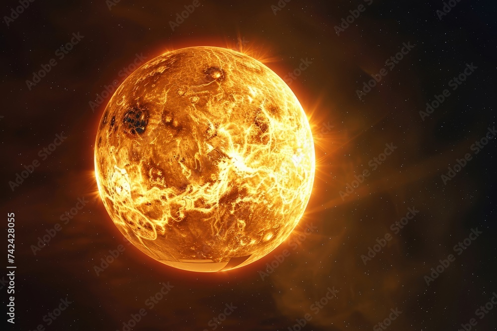 Venus transit across the sun, a rare celestial event, showcasing the ...