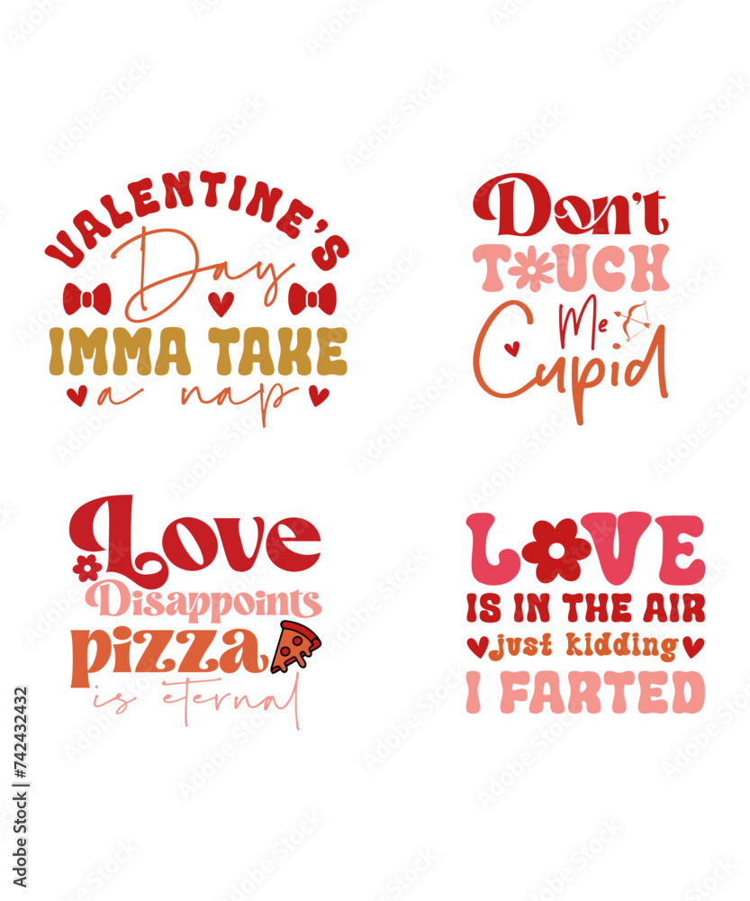 Anti Valentine Svg Bundle Retro Valentine Svg Sublimation Designs