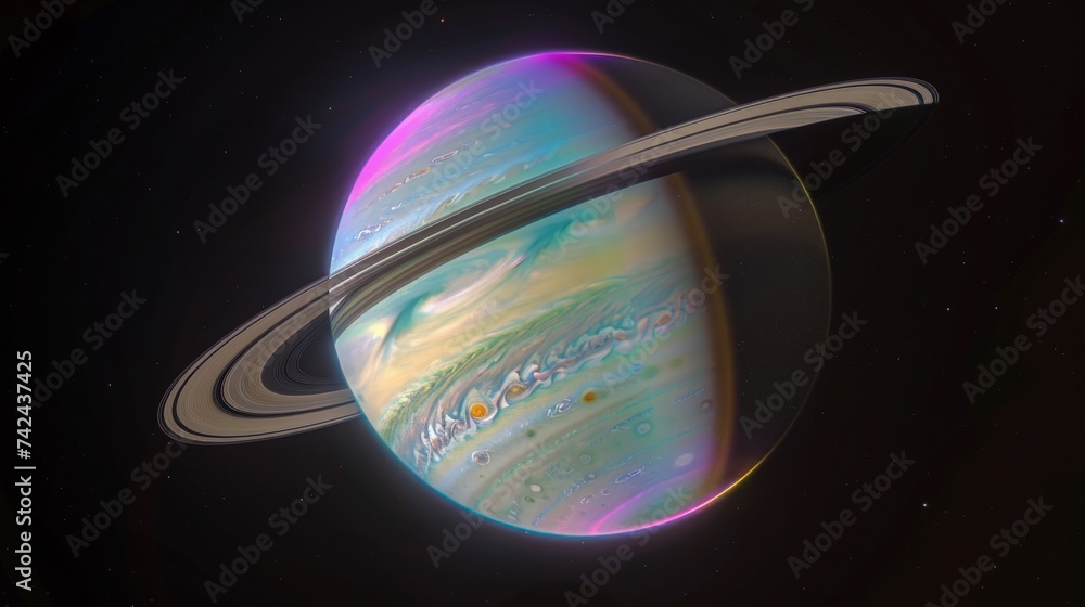 Uranus during its equinox, when its rings become directly edge-on to ...