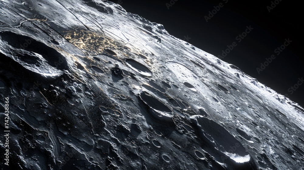 Pluto's complex surface, highlighting the contrast between its dark ...