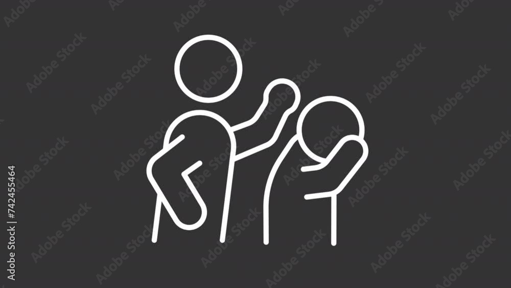 Mental health animation library. Psychological illness animated white ...