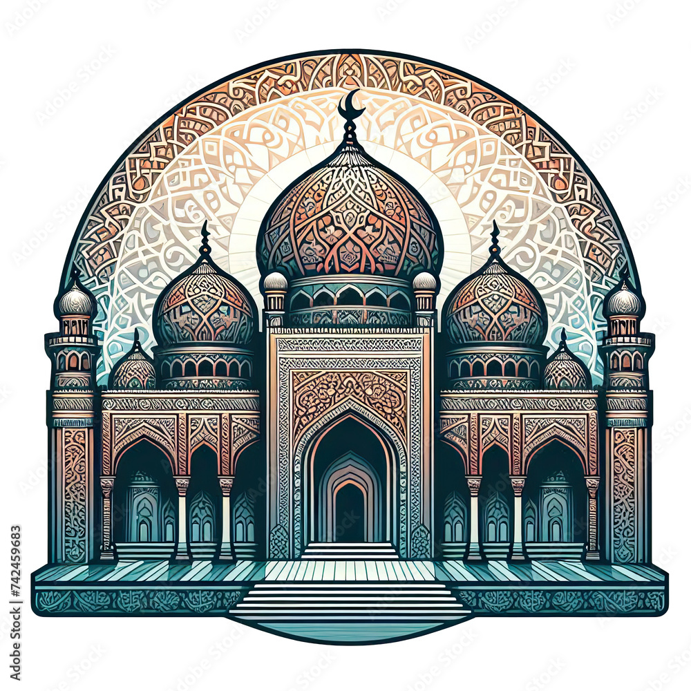Aqsa grand mosque palestine islamic symbol and logo representing spirit ...