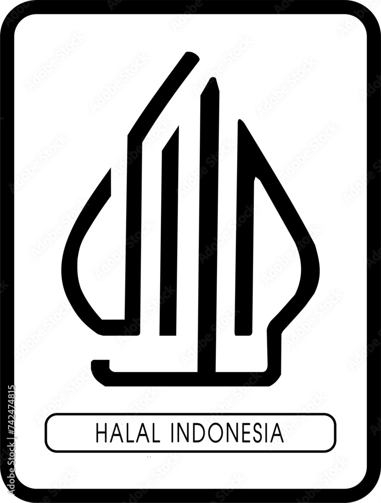 Indonesian halal logo for food symbols that are permitted to be bought ...