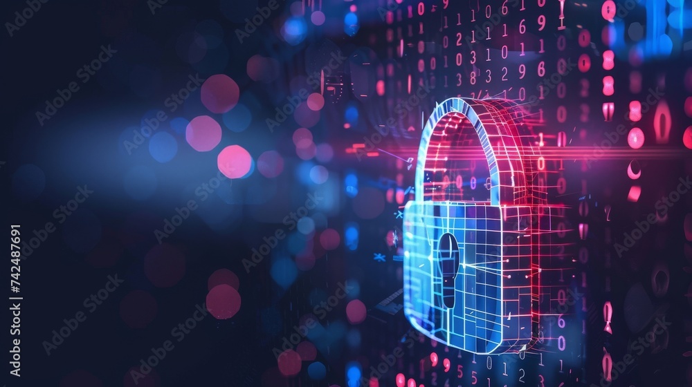 Cyber Security Digital Barrier Abstract Tech Design Online Safety Secure Network Visualization