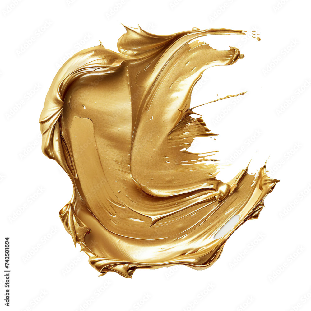Gold color smear, PNG image, no background Stock Photo | Adobe Stock