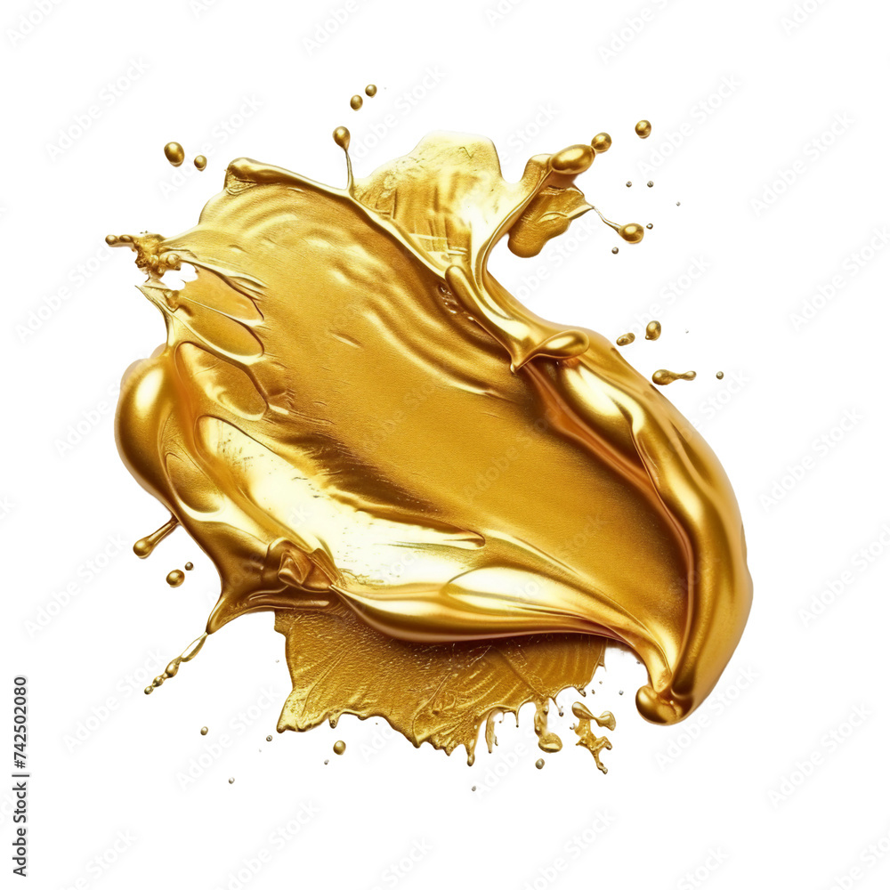 Gold color Blot, PNG image, no background Stock Photo | Adobe Stock