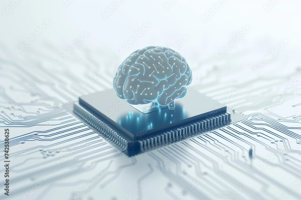 AI Brain Chip disorders. Artificial Intelligence algebra mind fetch ...