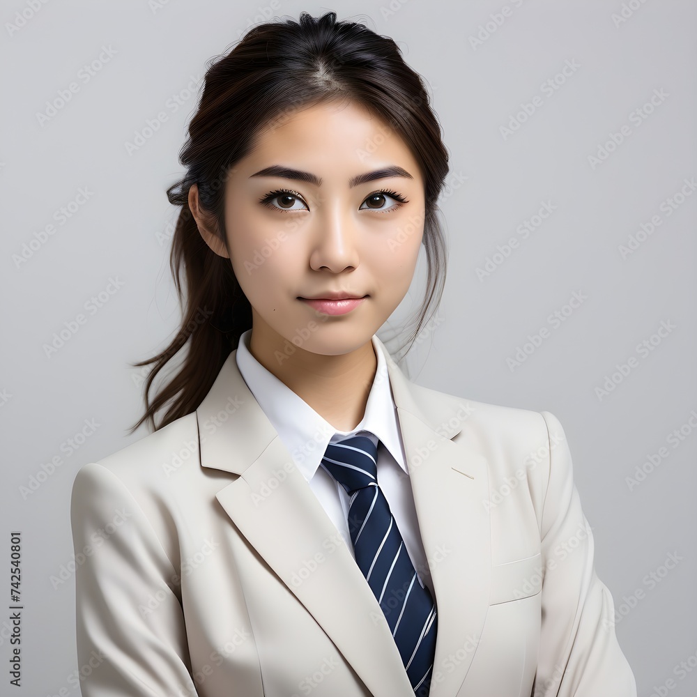 Professional Headshot Of A 20 Year Old Japanese Girl In Business Attire ...