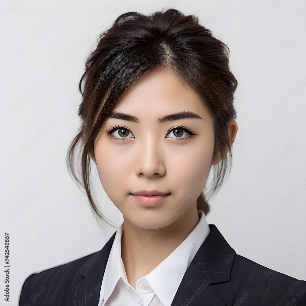 Professional Headshot Of A 20 Year Old Japanese Girl In Business Attire ...