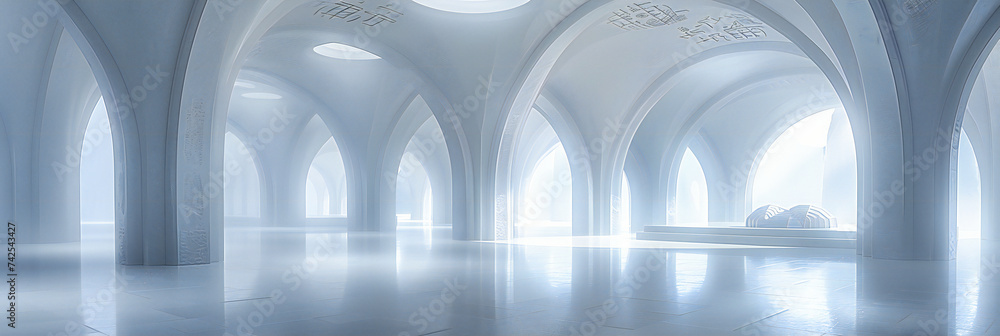 Inside a mosque, where architectural grace meets spiritual light ...