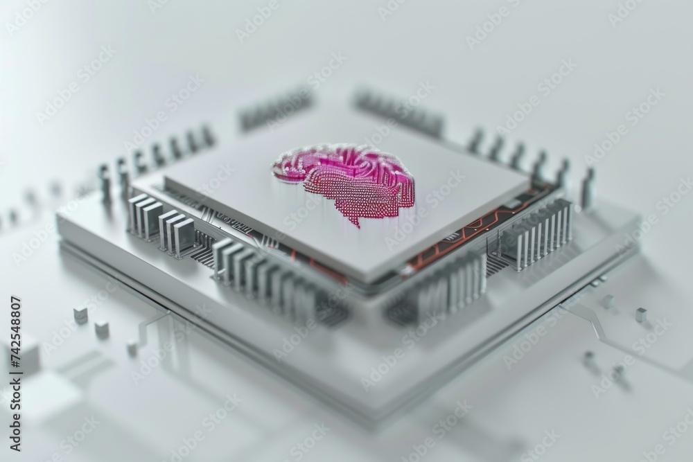AI Brain Chip neural. Artificial Intelligence visual human ...