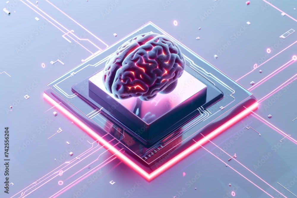 AI Brain Chip ai. Artificial Intelligence resilience mind peripheral ...