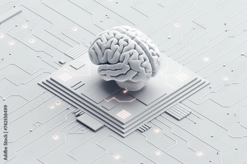 AI Brain Chip emotional. Artificial Intelligence axon human ai mind ...