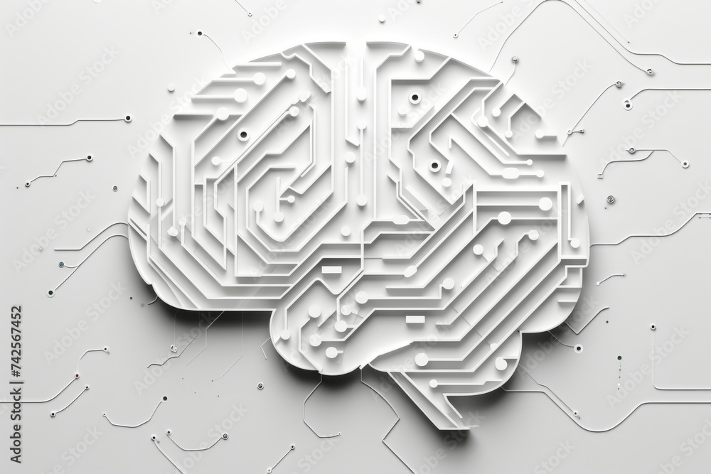 AI Brain Chip system. Artificial Intelligence board human ai ...