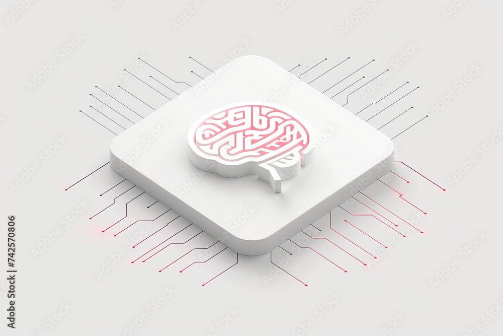 AI Brain Chip neuronal. Artificial Intelligence vco mind learning ...