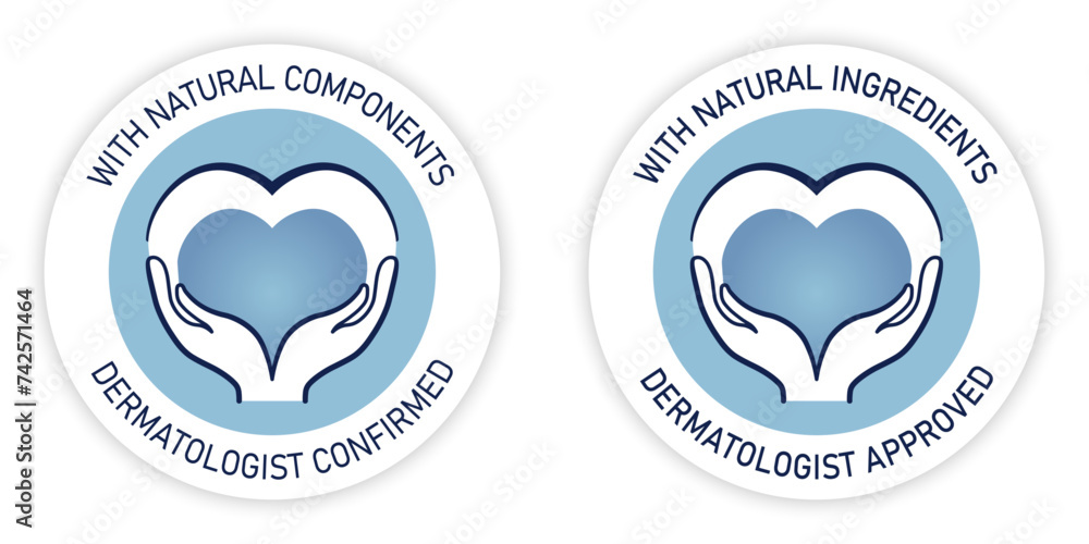 Vector illustration of a round sign or sticker for a product made from ...