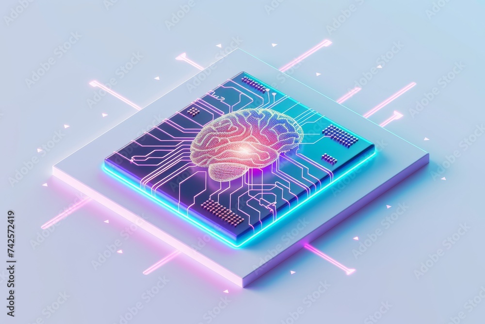 AI Brain Chip fpga. Artificial Intelligence neuroelectronic human ...