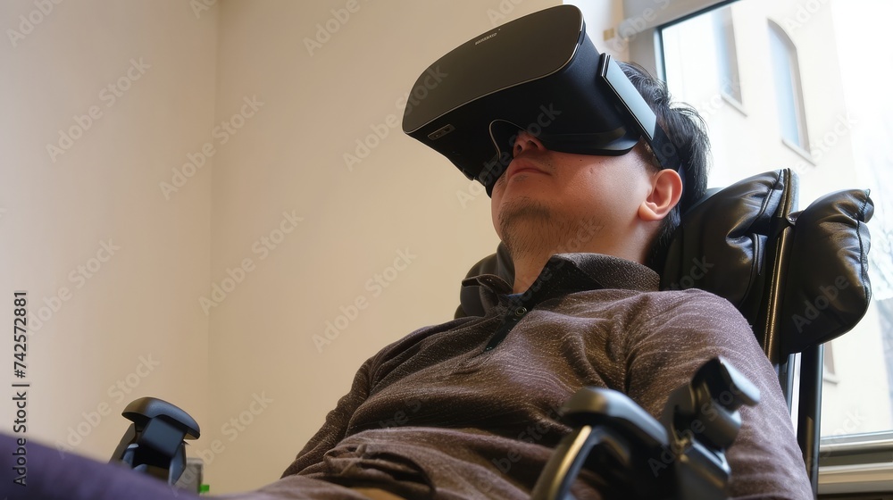 Creating a seamless integration of a virtual reality headset on a ...