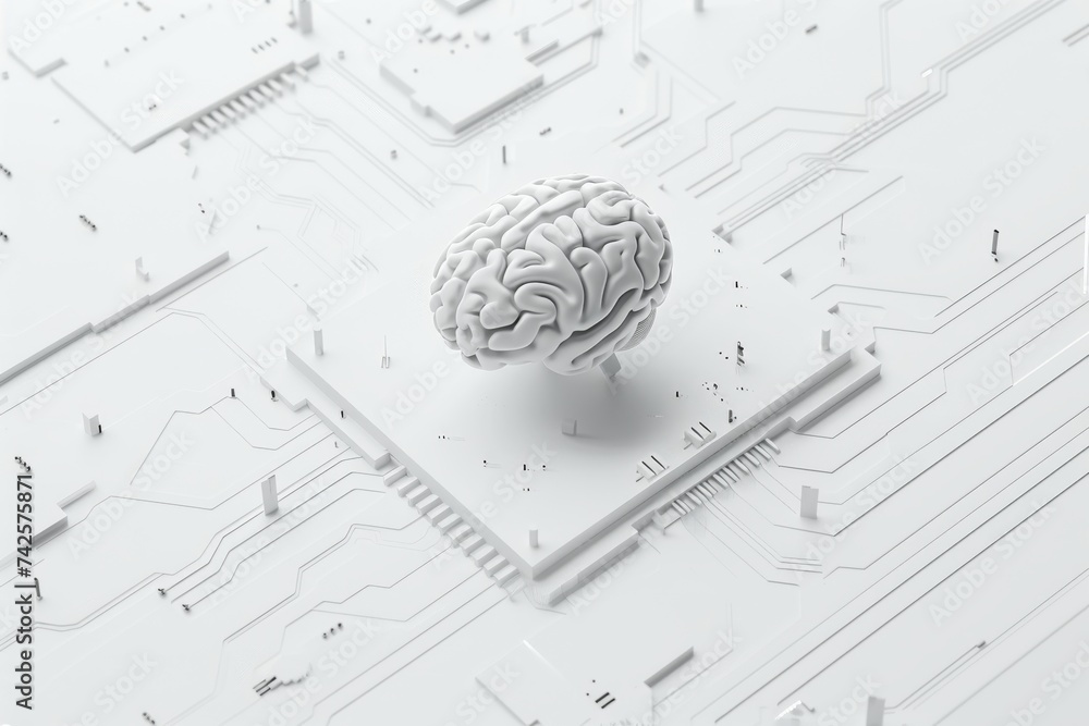 AI Brain Chip migration. Artificial Intelligence resilience human dual ...