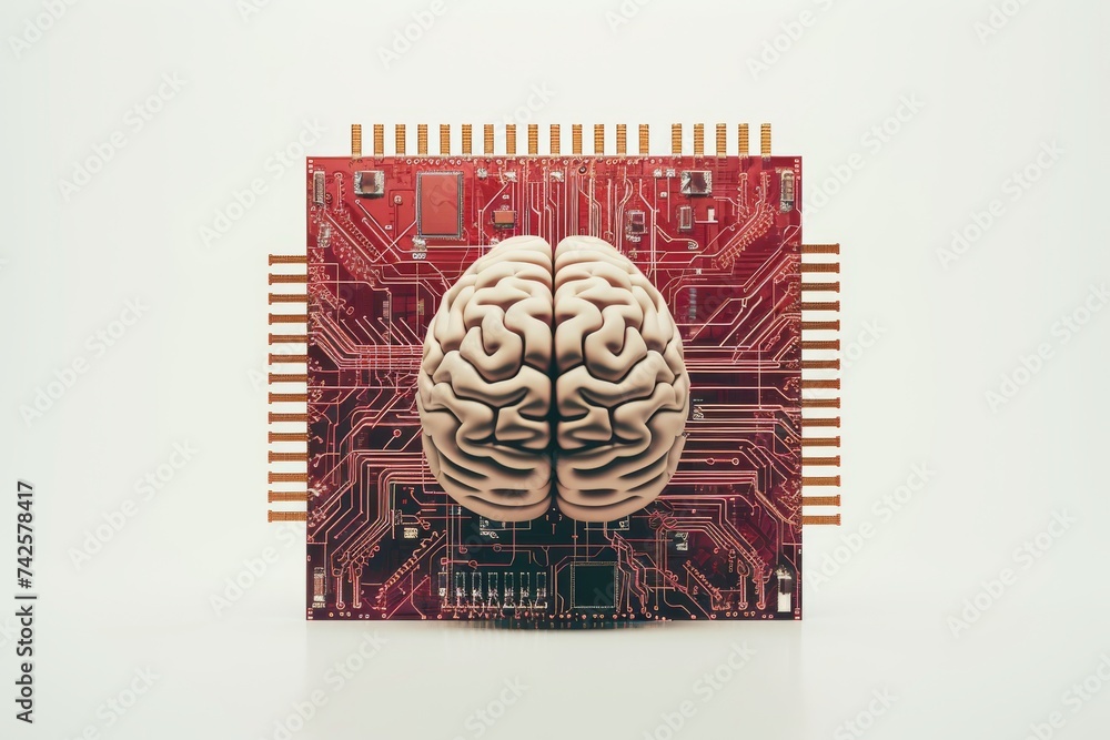 AI Brain Chip neurotransmitters. Artificial Intelligence detection mind ...
