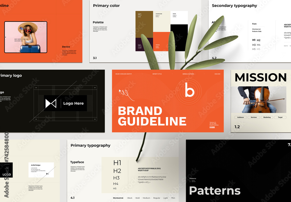Brand Guideline Template Stock Template | Adobe Stock