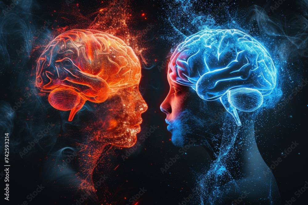 AI Brain Chip devices. Artificial Intelligence tomography mind ...