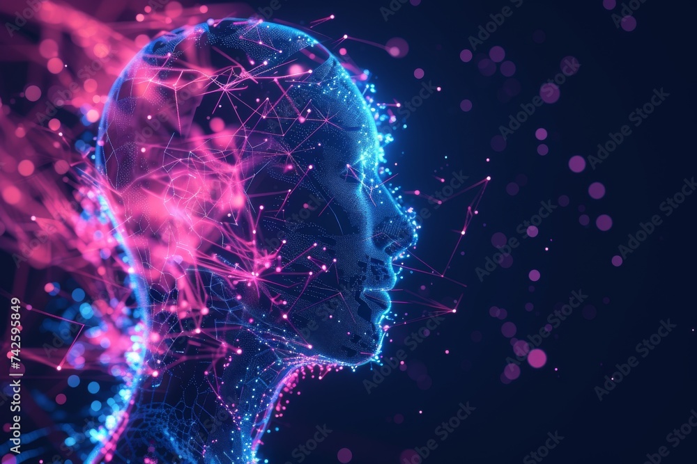 AI Brain Chip quantum. Artificial Intelligence nanoscale human ct ...