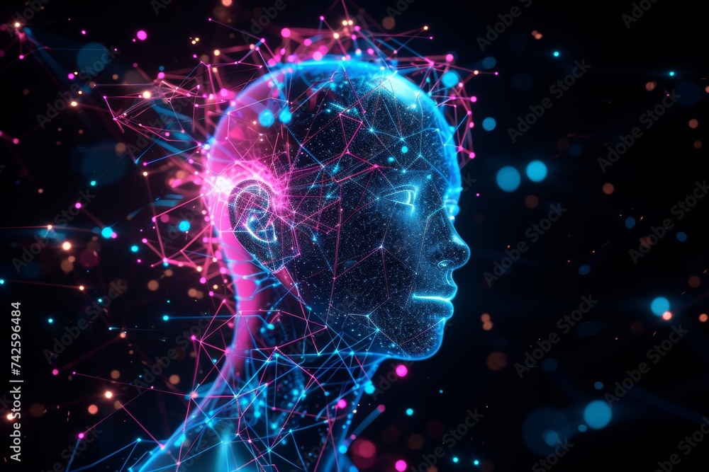 AI Brain Chip memory. Artificial Intelligence approach human emotions ...