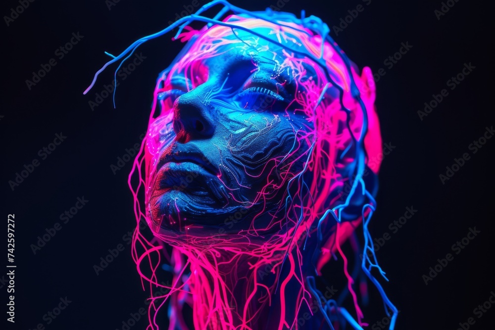 AI Brain Chip neuroelectrics. Artificial Intelligence intelligence ...