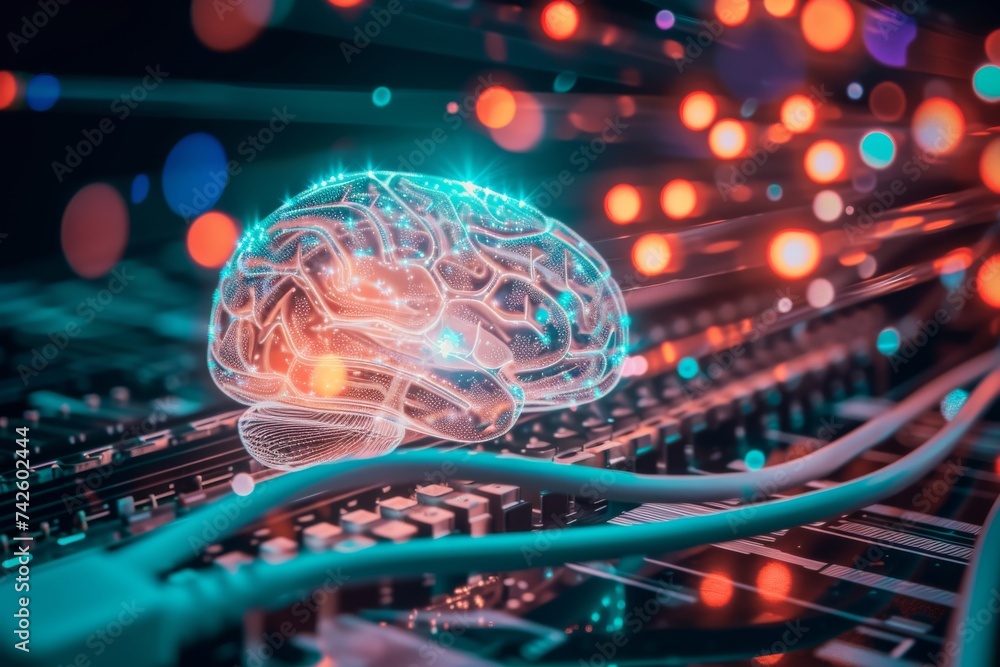 AI Brain Chip circuit. Artificial Intelligence findings human thalamus ... AI Brain Chip circuit. Artificial Intelligence findings human thalamus ...