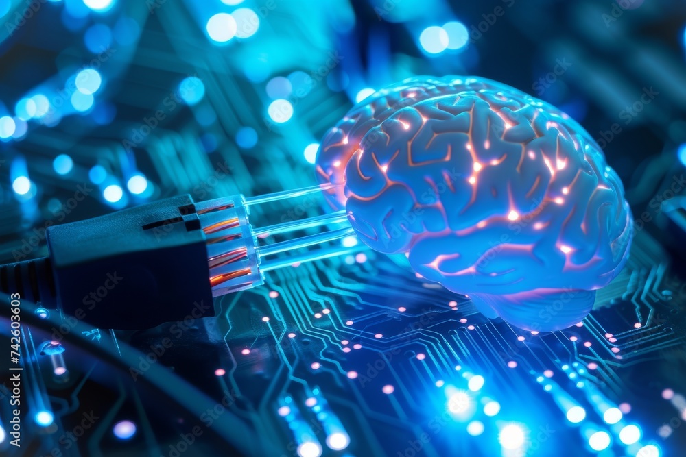 AI Brain Chip development. Artificial Intelligence cerebellum human ...
