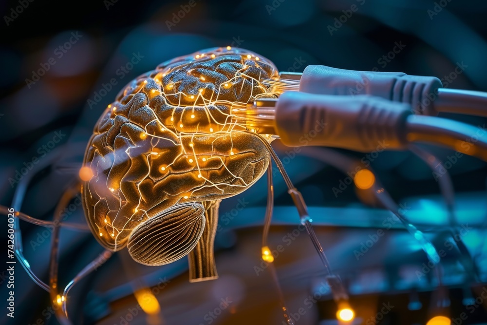 AI Brain Chip activity. Artificial Intelligence soc human critical ...