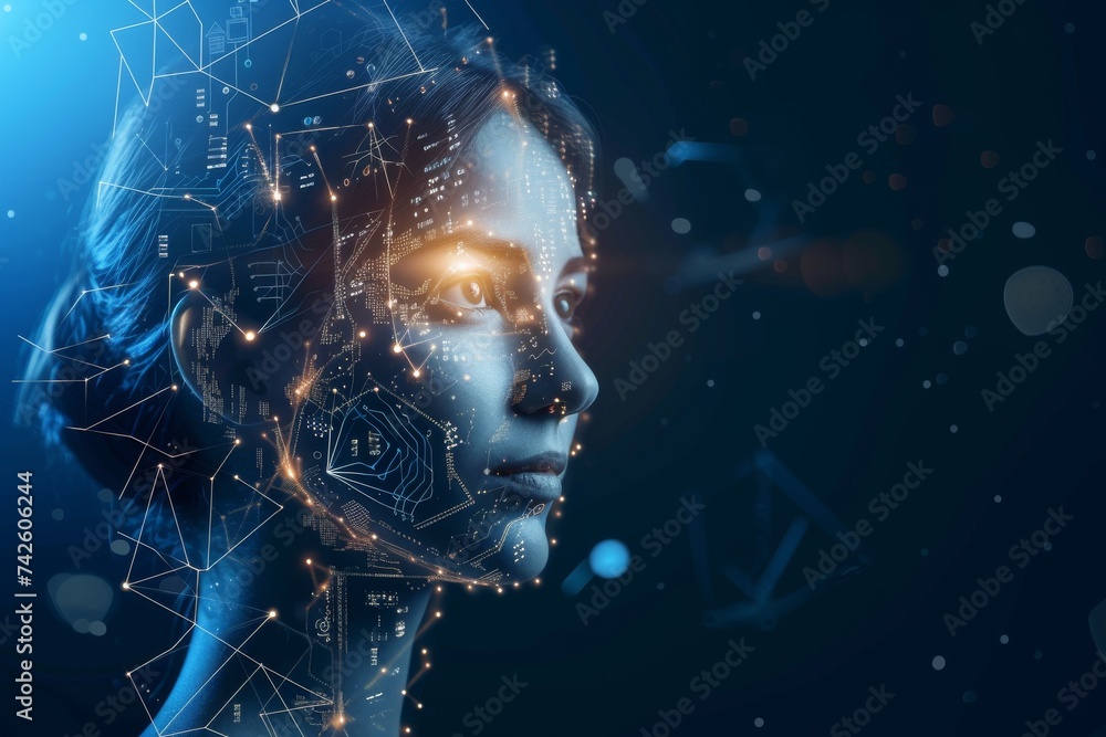 AI Brain Chip dose. Artificial Intelligence language human axon mind ...