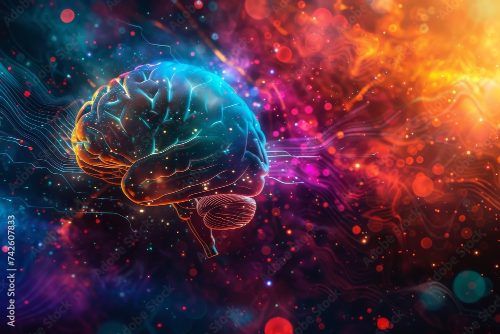 AI Brain Chip memory. Artificial Intelligence electronic human ...