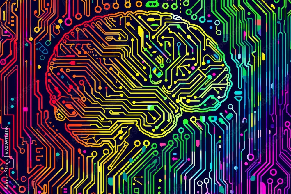 AI Brain Chip annealing. Artificial Intelligence ai mind server backup ...