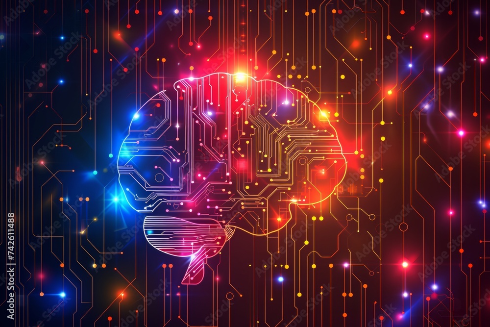 AI Brain Chip devices. Artificial Intelligence inspection mind low ...