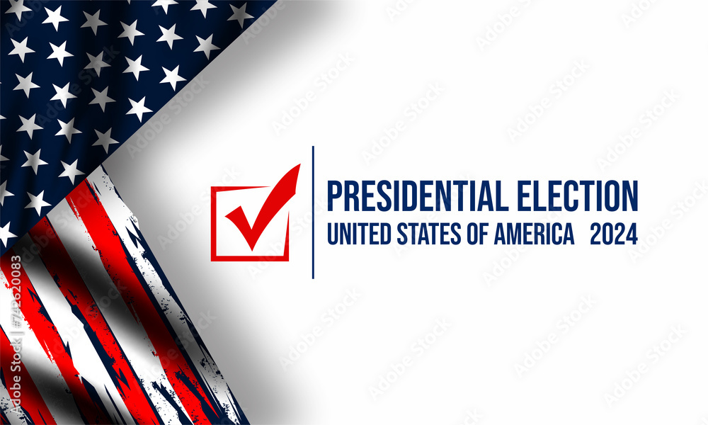 USA 2024 Presidential Elections Event Banner, background, card, poster ...