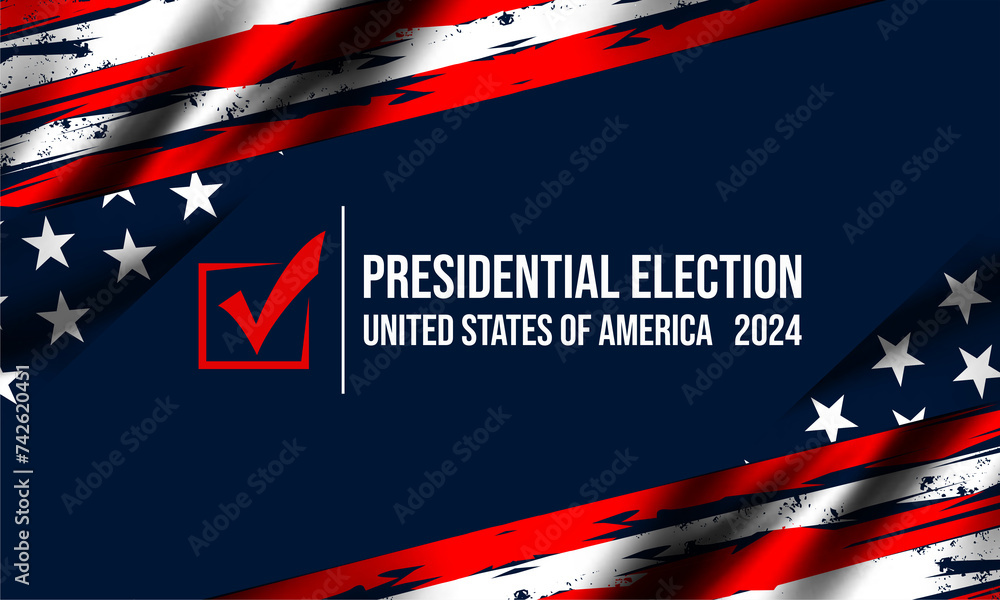 USA 2024 Presidential Elections Event Banner, background, card, poster ...
