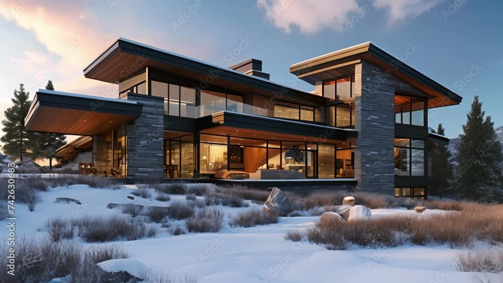Inspired by the rugged landscape this contemporary residence features a ...