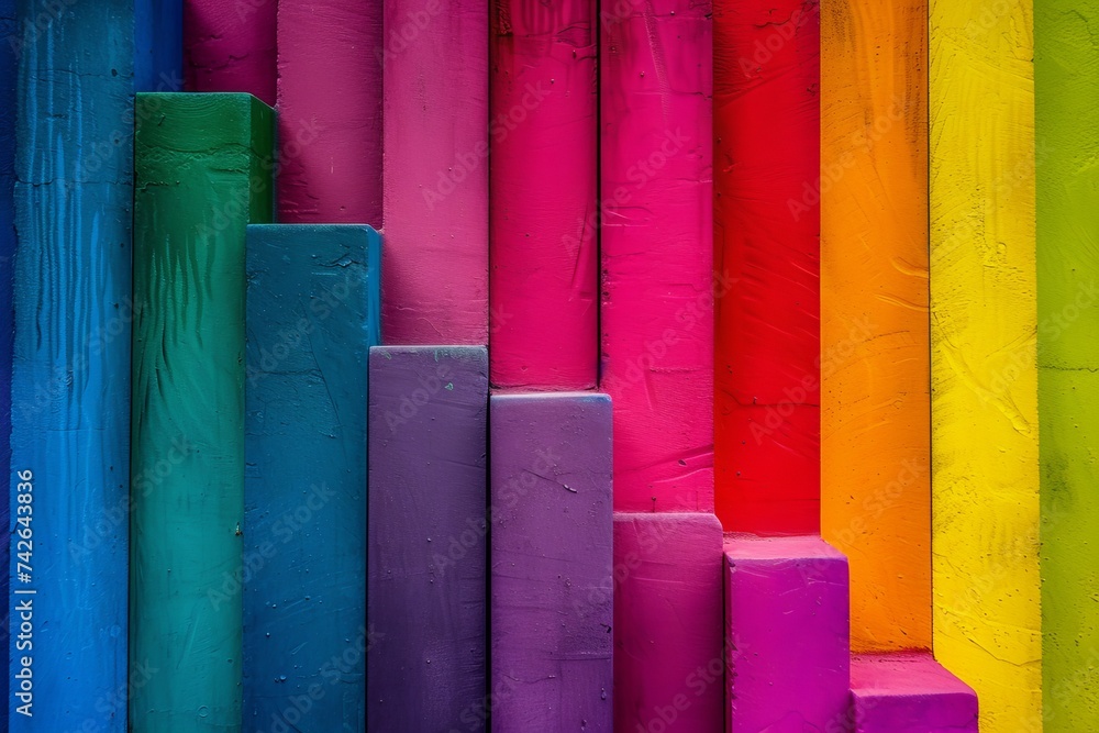 Colorful Rainbow trendy Copy Spcae Design. Vivid merge wallpaper ...