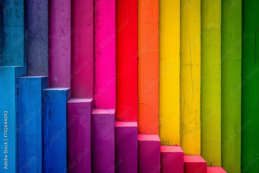 Colorful Rainbow polished Copy Spcae Design. Vivid brilliant wallpaper ...