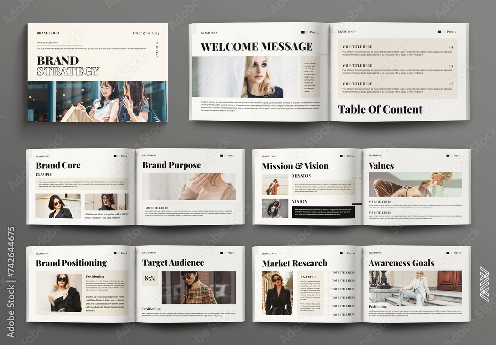 Brand Strategy Template Design Layout Template Landscape Stock Template ...