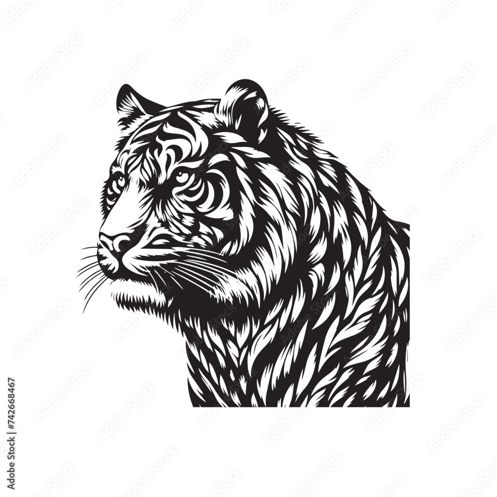 Tiger Silhouette Tiger Silhouette Face Tiger Silhouette Tattoo