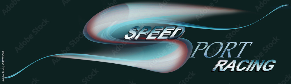 Speed Sport Racing decal design for plotting graphic illustration Stock ...