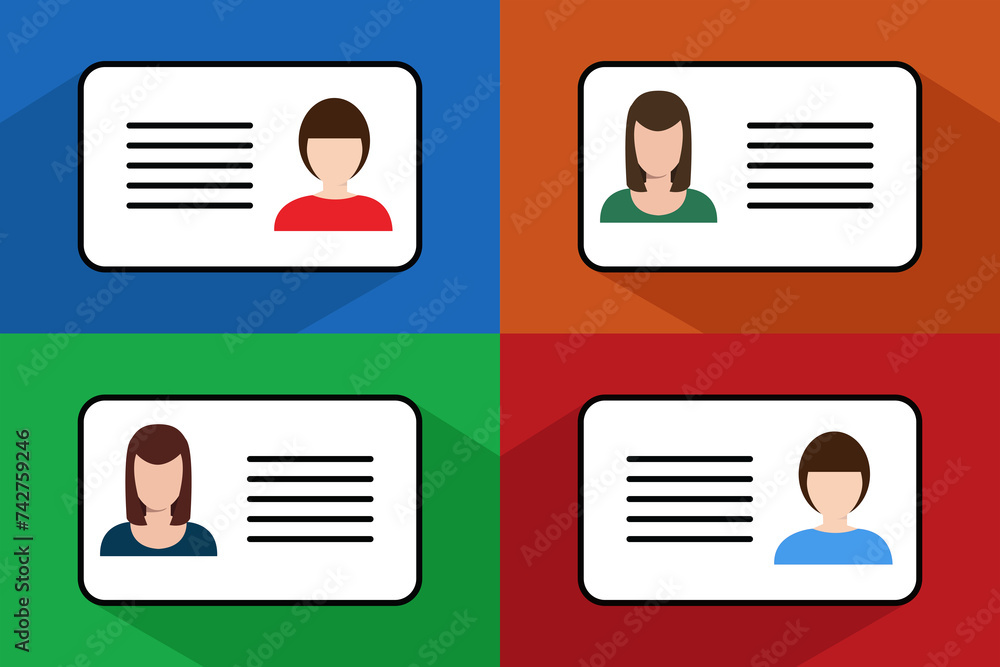 Id card background. Authorisation document required. Business card ...