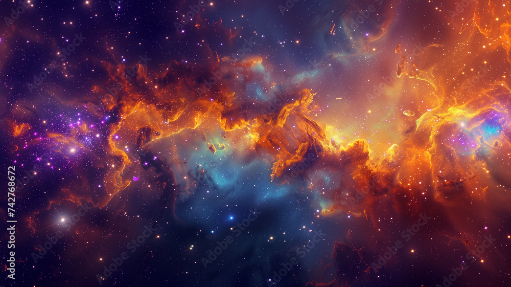 space galaxy cloud nebula, where the interplay of light and color ...