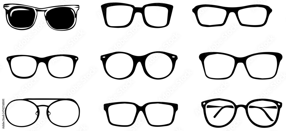 Glasses vector transparent background PNG clipart Stock Vector | Adobe ...