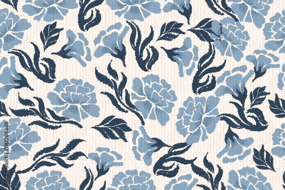 Vetor de seamless floral motif in vector suitable for fabric ...
