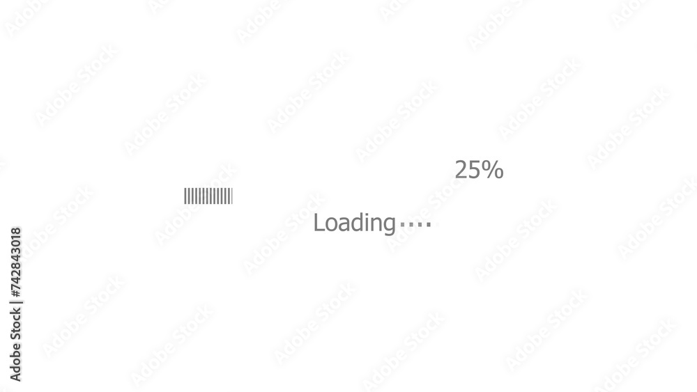 Loading progress Bar. Abstract rectangle gray color frame Pixel ...